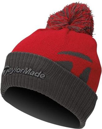TaylorMade Bonnet Pompon TM 2024, Rouge, Taille Unique Homme