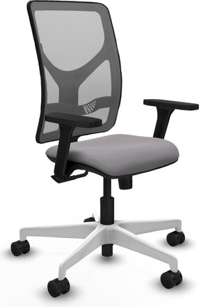 Piqueras y Crespo Drehstuhl, grau, mit 3D-Armlehnen, h&ouml;henverstellbare Lendenwirbelst&uuml;tze, ausgestattet mit 3 Positionen und Schneideschaum, mit Rollen von 65 mm, Nylon