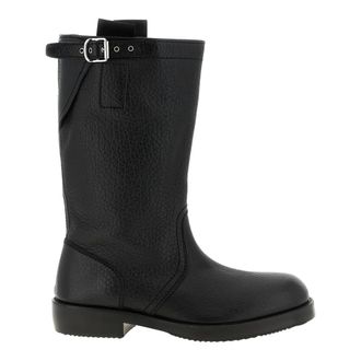 Dries Van Noten Homme, Chaussures, Noir, Taille: 45 EU Bottes Motardes en Cuir