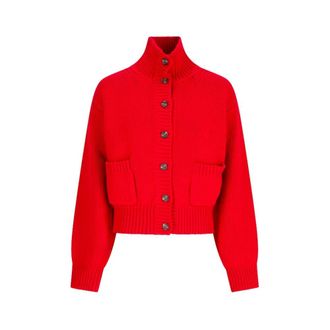 Magda Butrym Cardigan Knitwear 06 - Femme - Pulls - Rouge - Taille: 38 FR