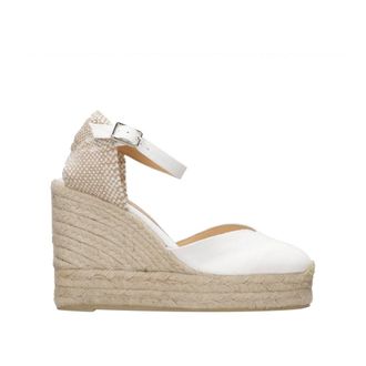 Castaner Femme, Chaussures, Blanc, Taille: 39 EU Sandale compens&eacute;e en toile