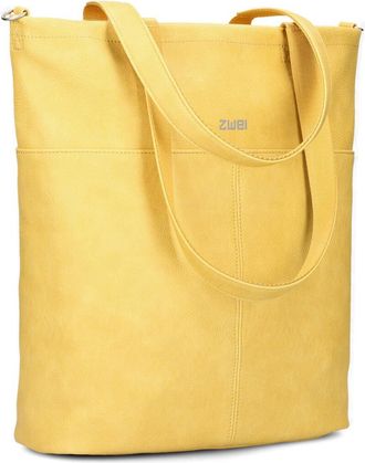 zwei Damen Shopper Mademoiselle.M M145 große Schultertasche 10 Liter Tote Bag aus wasserabweisendem Kunstleder inkl. zusätzlicher langer Schultergurt als U