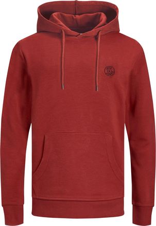 Jack & Jones Herren JJEBASIC Logo Sweat Hood, Red Dahlia/Black, XXXL