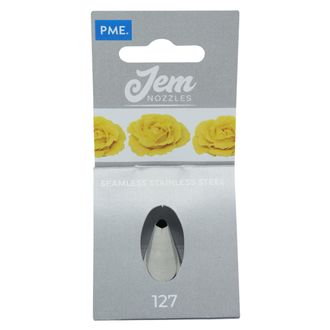 PME JEM NZ127 Gro&szlig;e Bl&uuml;ten-/ R&uuml;schent&uuml;lle Nummer 127, Edelstahl, Silber, 2 x 2 x 3.5 cm