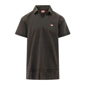 Diesel Kurzarm-Poloshirt - - Tops - Herren - Schwarzk - M