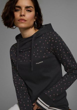 Kangaroos Hoodie Langarm, figurbetonter Schnitt, aus Baumwolle, mit Kapuze