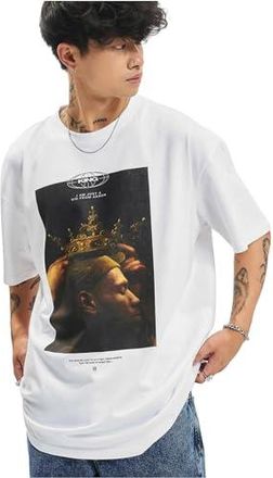 Mister Tee Kid from Akron Oversize Tee T-Shirt, White, XXXXL Homme