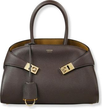 Ferragamo Femme, Sacs, Brun, Taille: ONE Size Hug Handbag (M)