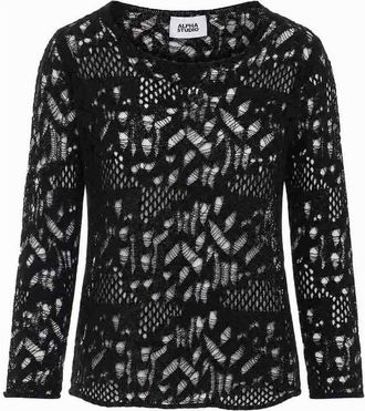 Alpha Studio Pull Col Rond - Noir