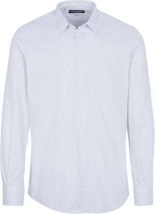 Dolce & Gabbana Gestreiftes Hemd - - Shirts - Herren - Wei&szlig; - XS