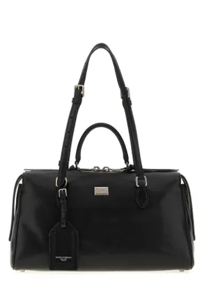 Dolce & Gabbana Calf Leather Shoulder Bag - Black