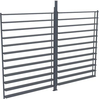 Vente-Unique Vente-Unique - Claustra brise soleil orientable aluminium 278 cm - Compatible pergolas CASSAPIA et AMADORA - R&eacute;sistant - Gris anthracite