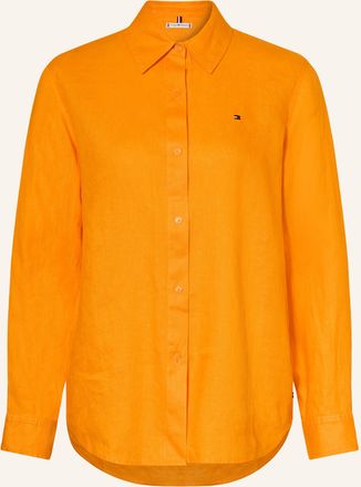 Tommy Hilfiger Hemdbluse Aus Leinen orange