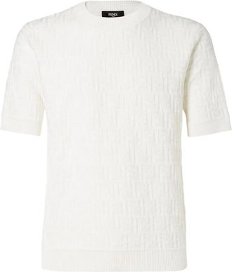 Fendi pull à motif ff - Blanc