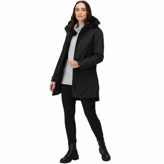 Regatta Sabinka, isolierte Parka-Jacke für Damen, Schwarz
