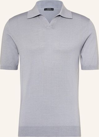 Reiss Reiss Strick-Poloshirt Rook blau