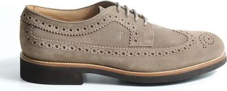 Tod's Derby Legato In Suede Taupe - Gr. 8 - in Braun
