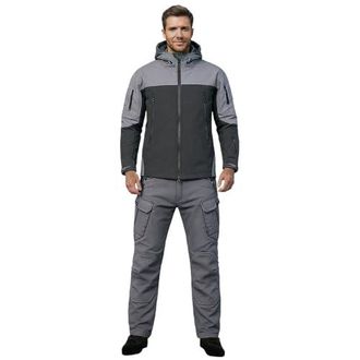 Generico Ensemble de ski deux pi&egrave;ces pour homme, complet de ski avec capuche pour homme, r&eacute;sistant &agrave; lusure, coupe-vent, chaud, ensemble de 2 pi&egrave;ces, imperm&eacute;ab