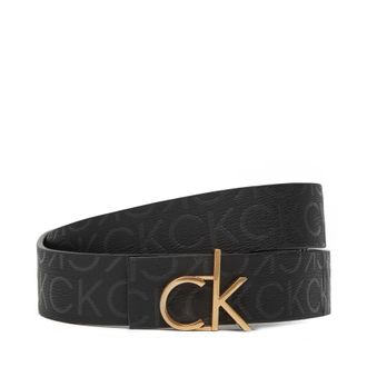 Calvin Klein Damengürtel Calvin Klein Ck Buckle Reversible Belt 30Mm Mono LV04F7038G Schwarz