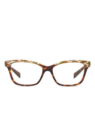 Alain Mikli lunettes de vue à effet écailles de tortue - Marron