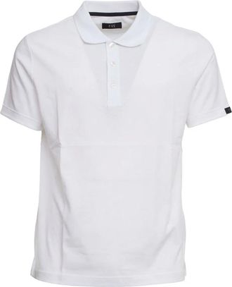Fay Homme, Tops, Blanc, Taille: L Polo &agrave; Manches Courtes en Coton