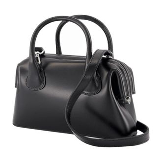 Osoi Womens Boat Mini Purse - Osoi Leather Black Cowhide Bags Handbags-Purses