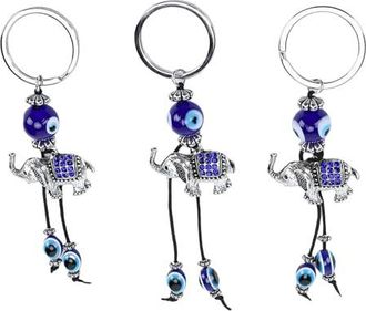 Generic Porte-cl&eacute;s &eacute;l&eacute;phant en Alliage de Zinc, Ornement Suspendu aux Yeux Bleus, B&eacute;n&eacute;dictions pour Sac &agrave; Main, Mur, Porte