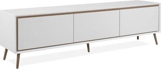 Calicosy Calicosy - Meuble tv - arona - Blanc / Chene artisan - 3 abbatants - 175 x 50 x 38 cm