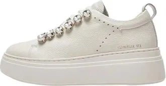 Emanuelle Vee Femme, Chaussures, Beige, Taille: 37 EU Baskets en Dentelle Ivoire pour Femmes