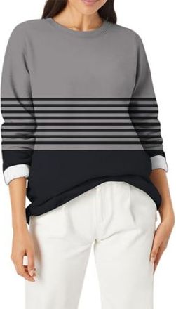 Generic Sweat à capuche en polaire confortable pour femme - Sweat chaud à manches longues et col rond - Chemise imprimée douce pour femme - Sweat dhiver peluc