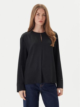 Tommy Hilfiger Bluse WW0WW47339 Schwarz Relaxed Fit