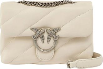 Pinko Pinko, Femme, Sacs, Beige, Taille: ONE Size Sac bandouli&egrave;re matelass&eacute; Love Bag Puff
