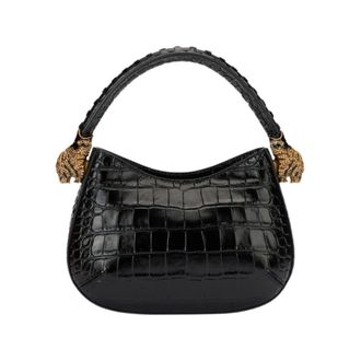 Roberto Cavalli Femme, Sacs, Noir, Taille: ONE Size Sac à bandoulière Hobo avec bijoux tigres