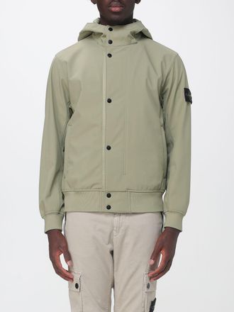 Stone Island Blouson bomber &agrave; capuche en tissu technique stretch d&eacute;perlant
