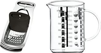 WMF Spätzle-Profi 35 x 14 cm, Spätzlereibe mit Teigschaber, Spätzlehobel & Gourmet Glas Messbecher 1l, hitzebeständiges Glas, Skalierung für Liter, Millil