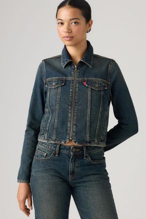 Levi's Zipped Original Trucker Jacket - Femme - D&eacute;lavage Fonc&eacute; / Happy Tale Trucker - XS