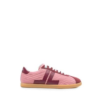 Lanvin Femme, Chaussures, Rose, Taille: 37 EU Baskets matelass&eacute;es &agrave; logo