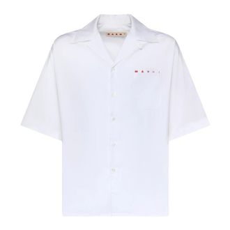 Marni Homme, Chemises, Blanc, Taille: 2XL Chemise &agrave; manches courtes