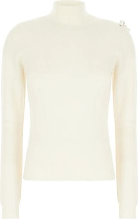 Alberta Ferretti pull à col roulé - Blanc
