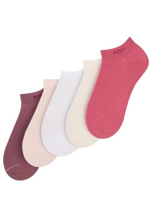 HUGO BOSS Sneakersocken BOSS 5P AS Logo CC W, Damen, Gr. 35-38, open miscellaneous 964, Baumwollmischung, Socken Sneakersocken, mit BOSS-Logoschriftzug