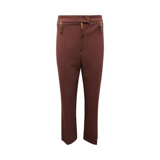 Elisabetta Franchi Double Crepe Hose - - Trousers - Damen - Braun - 2XL