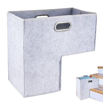 Generico Treppenstufenkorb - 40 cm faltbare Treppenstufenaufbewahrung, Filz-Stufenkorb Organizer, platzsparendes Design | Aufbewahrung von