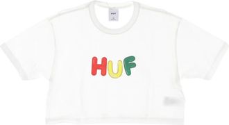 HUF Kurzes T-Shirt Off White - - Tops - Damen - Wei&szlig; - M