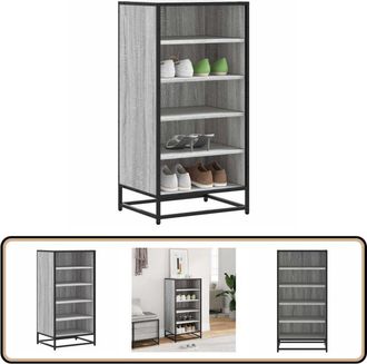 vidaXL Schuhregal Grau Sonoma 48x38x97,5 cm Holzwerkstoff - Vidaxl