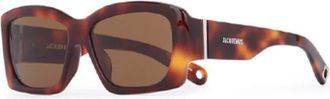 Jacquemus Femme, Accessoires, Brun, Taille: ONE Size Lunettes de soleil &agrave; monture rectangulaire