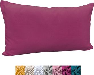 Heimtexland Deko Kissenhülle Baumwolle Kissen Bezug Natur Dekokissen Typ849 Beere 30x50 cm