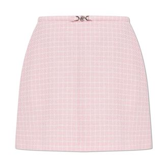 Versace Wool Cr&ecirc;pe Tweed A-Linien-Minirock - - Skirts - Damen - Rosa - S
