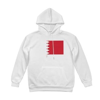 Generic Sweat &Agrave; Capuche Patriotique Bahre&iuml;n Drapeau Amusant Drapeau Imprim&eacute; Graphique Sweat &Agrave; Capuche avec Poches Doublure Polaire Femmes Hoodie Plusieurs Cou