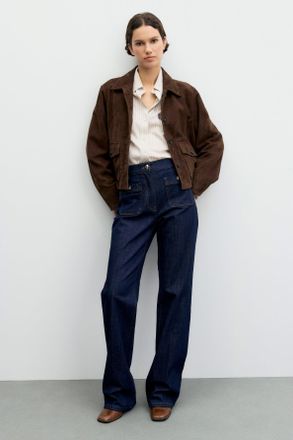 Gerard Darel Jean brut droit &agrave; boutons dor&eacute;s - CLEMA - Jeans