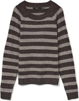 Vero Moda Pull en Maille VMDOFFY Pull-Overs Chocolate Torte S Chocolate Torte S